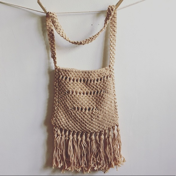 Bags | Vtg 7s Handcrafted Boho Macrame Purse | Poshmark